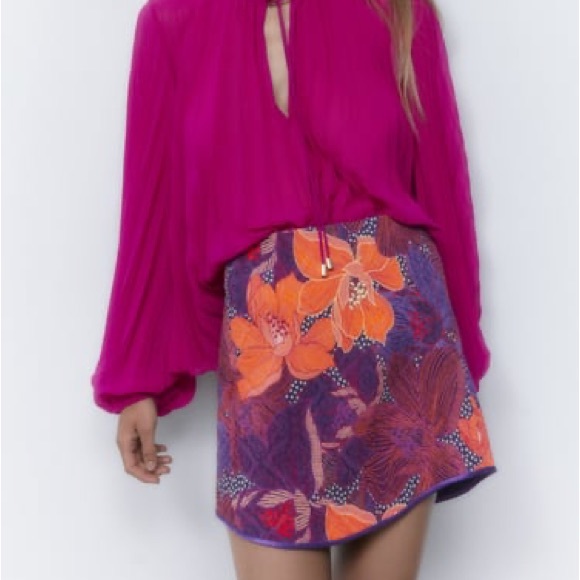 Zara | Skirts | Zara Jacquard Mini Skirt | Poshmark